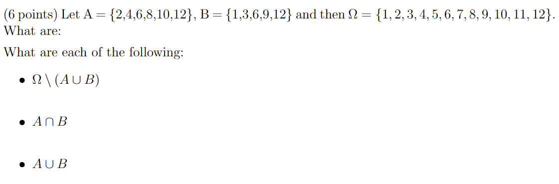 Solved ( 6 points) Suppose A⊂B. Show that 2A⊂2B.(6 points) | Chegg.com