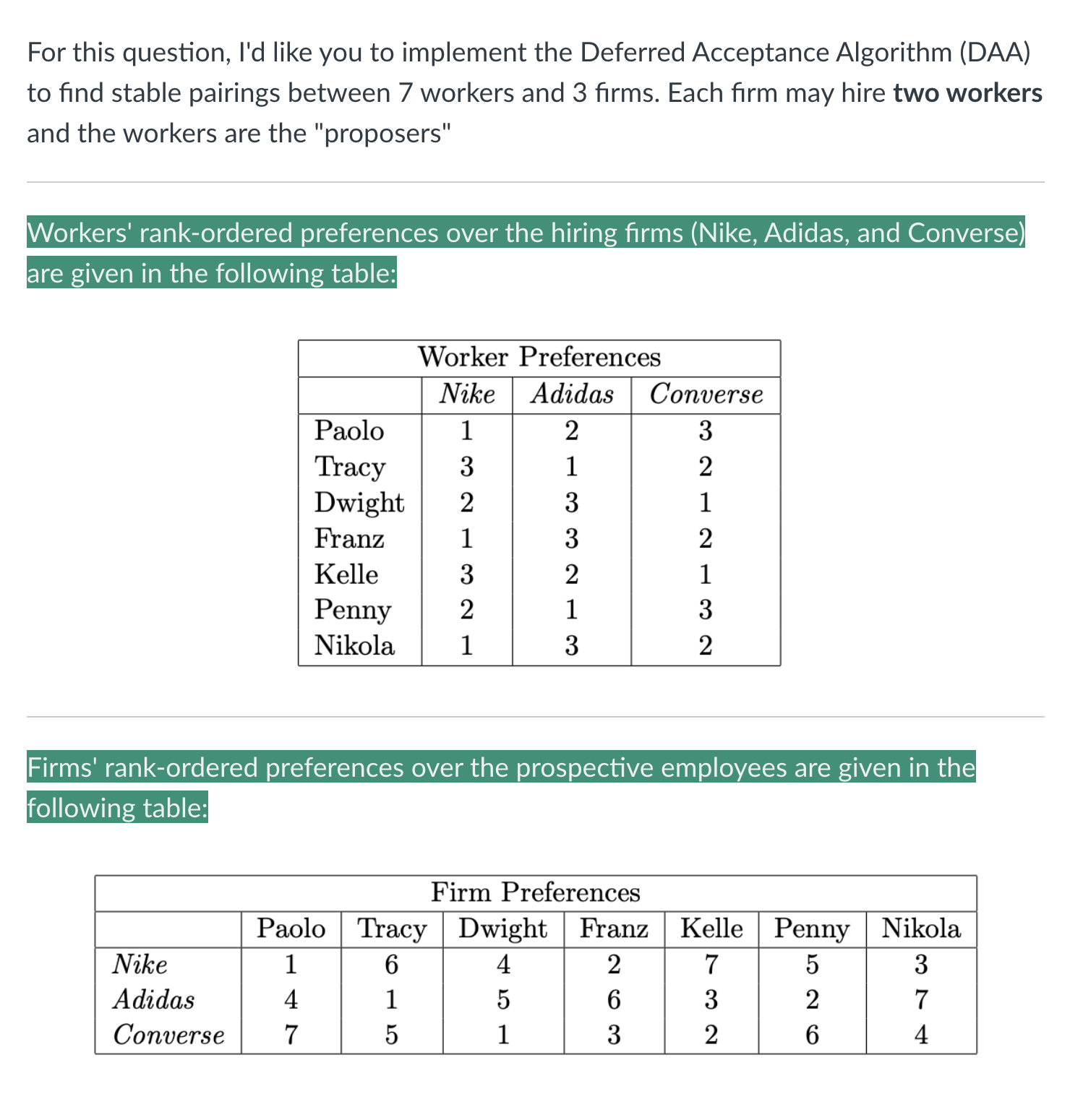 Solved For this question, I'd like you to implement the | Chegg.com