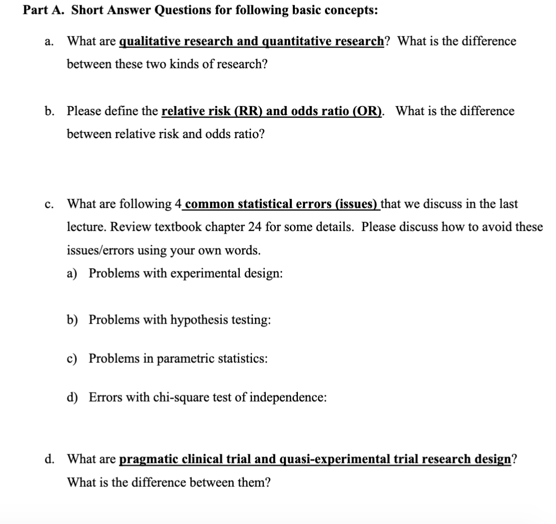 Solved a. What are qualitative research and quantitative | Chegg.com