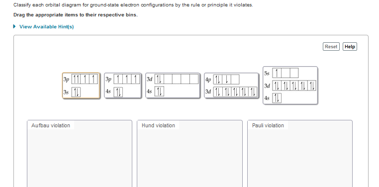 Solved Classify each orbital diagram for ground-state | Chegg.com
