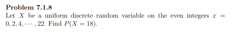 Solved Problem 718 Let X Be A Uniform Discrete Random 2677