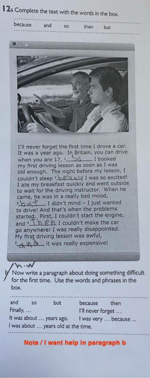 Solved 12a Complete the text with the words in the box. | Chegg.com