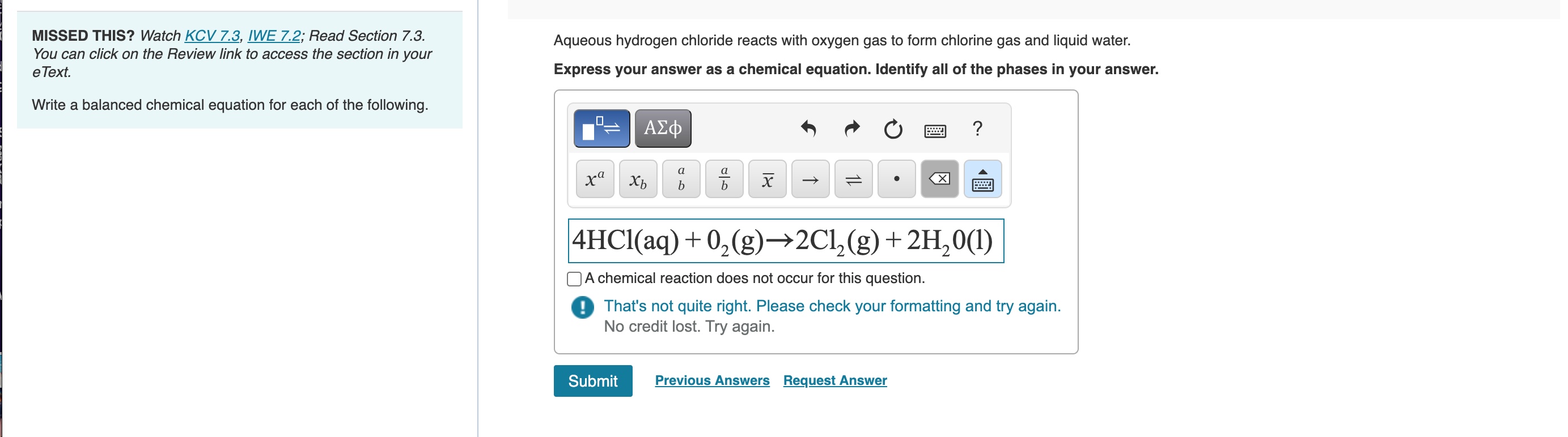 Solved MISSED THIS? Watch KCV 7.3, ﻿IWE 7.2; Read Section | Chegg.com
