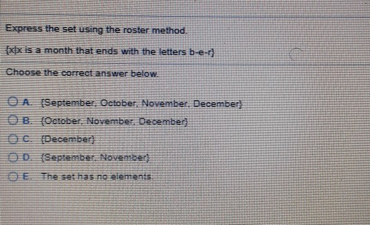 Solved Express the set using the roster method. {xx is a | Chegg.com