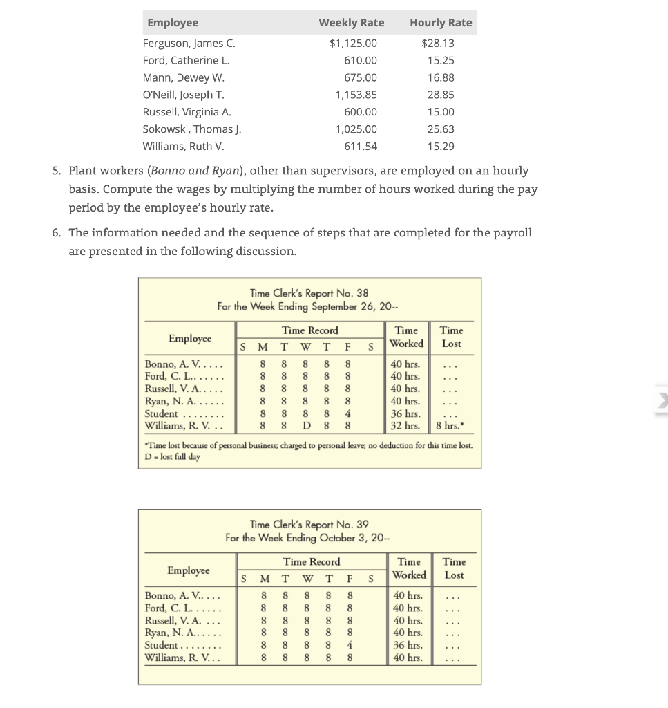 OCTOBER 23 PAYROLL: (As you complete your work, | Chegg.com