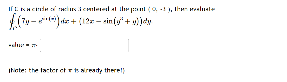 Solved If C is a circle of radius 3 centered at the point | Chegg.com