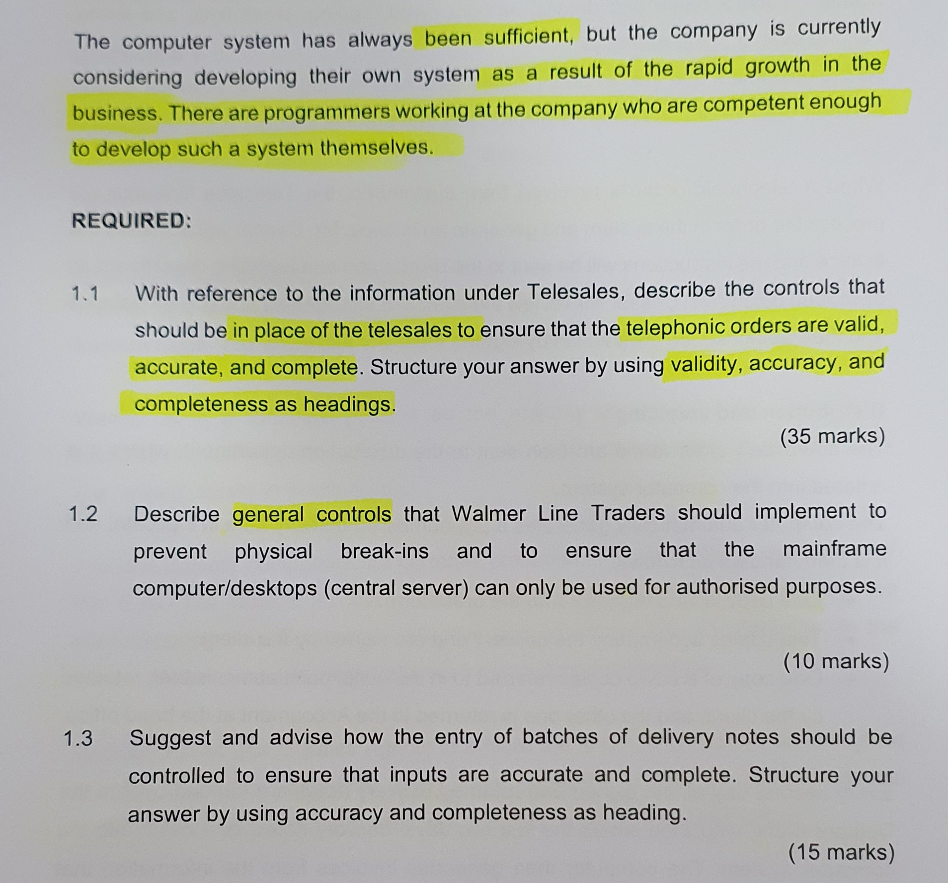 Solved The computer system has always been sufficient, but | Chegg.com