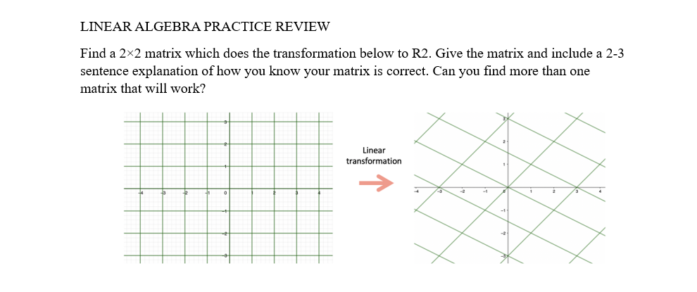 Solved I am stuck on this linear algebra problem, please if | Chegg.com