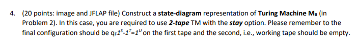 Solved 4. (20 points: image and JFLAP file) Construct a | Chegg.com