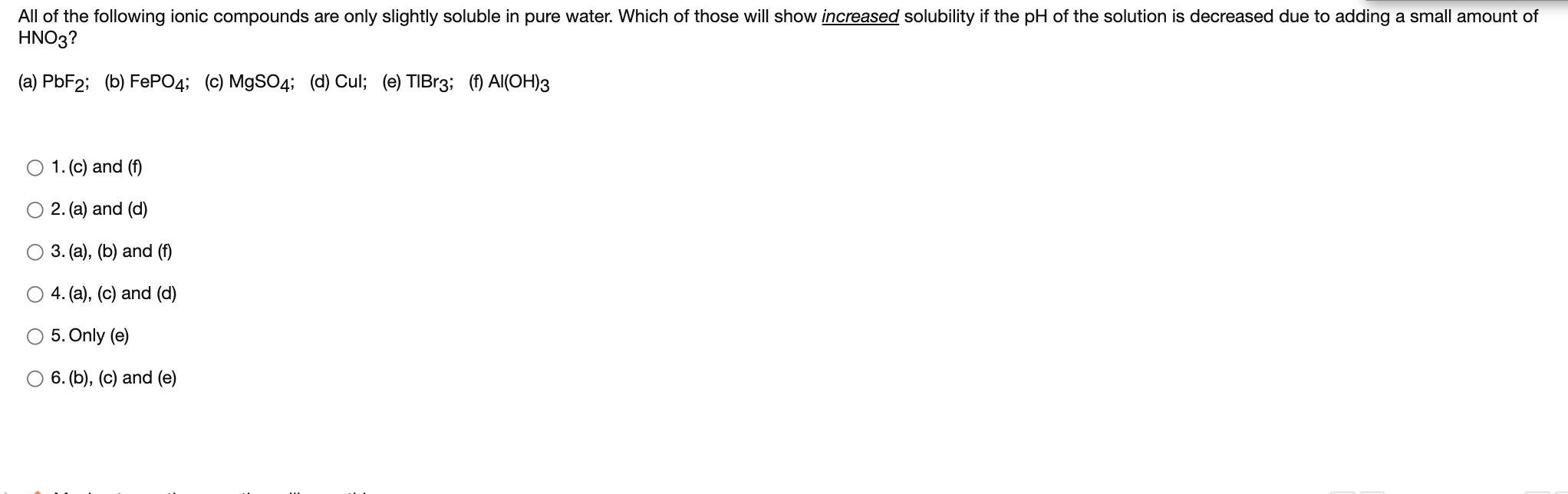 Solved All of the following ionic compounds are only | Chegg.com