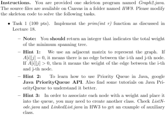 Solved Instructions. You are provided one skeleton program | Chegg.com