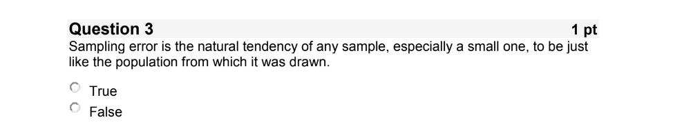 Solved Sampling Error Is The Natural Tendency Of Any Sample 7309