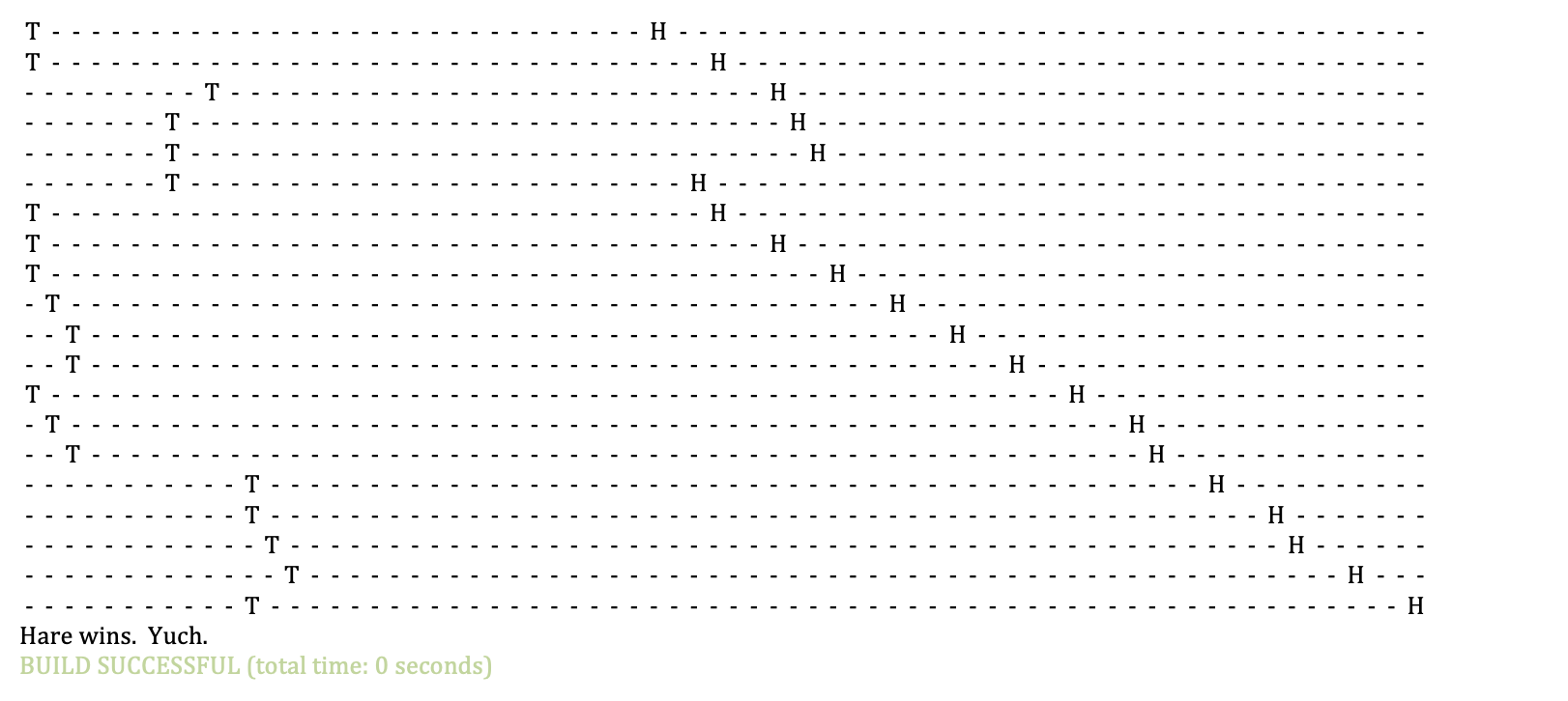 Solved IN JAVA (Simulation: The Tortoise and the Hare) In | Chegg.com
