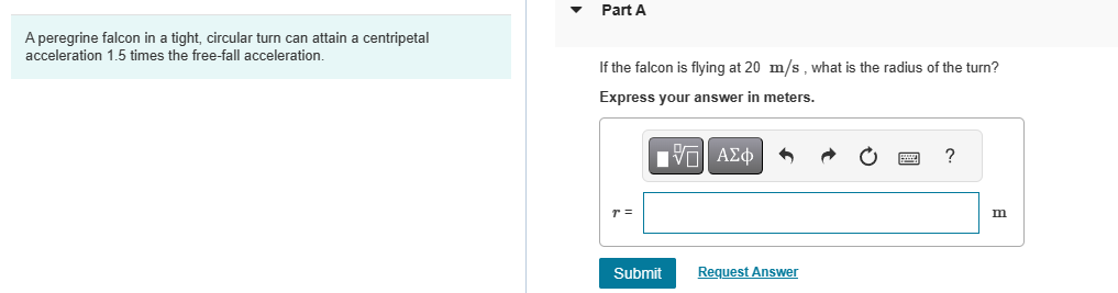 Solved A peregrine falcon in a tight, circular turn can | Chegg.com