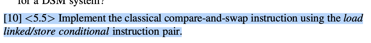 Solved [10] Implement the classical compare-and-swap | Chegg.com