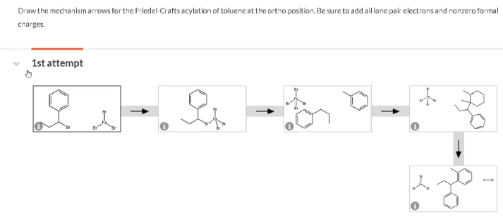 Solved Draw the Mechanism Arrows for the Friedel-Crafts | Chegg.com