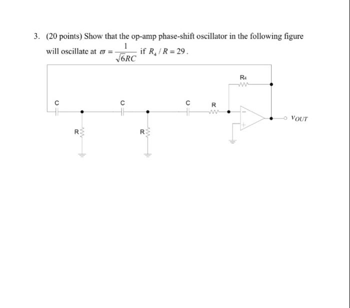Solved 3. (20 points) Show that the op-amp phase-shift | Chegg.com