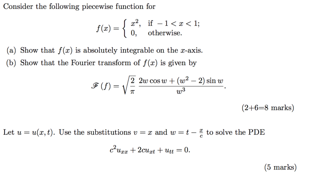 Solved Consider the following piecewise function for r(z)={ | Chegg.com