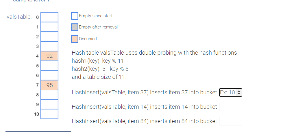 Solved A Hash Table With Non Negative Integer Keys Has A 6237