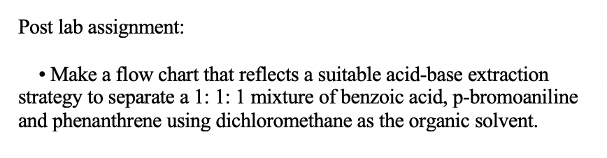 Solved Post lab assignment: Make a flow chart that reflects | Chegg.com