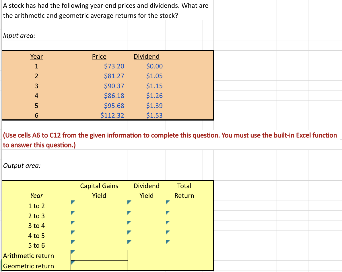 Solved Please help me to solve this problem in excel sheet, | Chegg.com