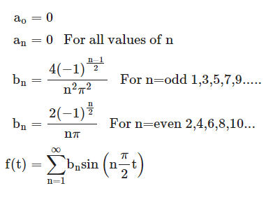 aoanbnbnf(t)=0=0 For all values of n=n2π24(−1)2n−1 | Chegg.com