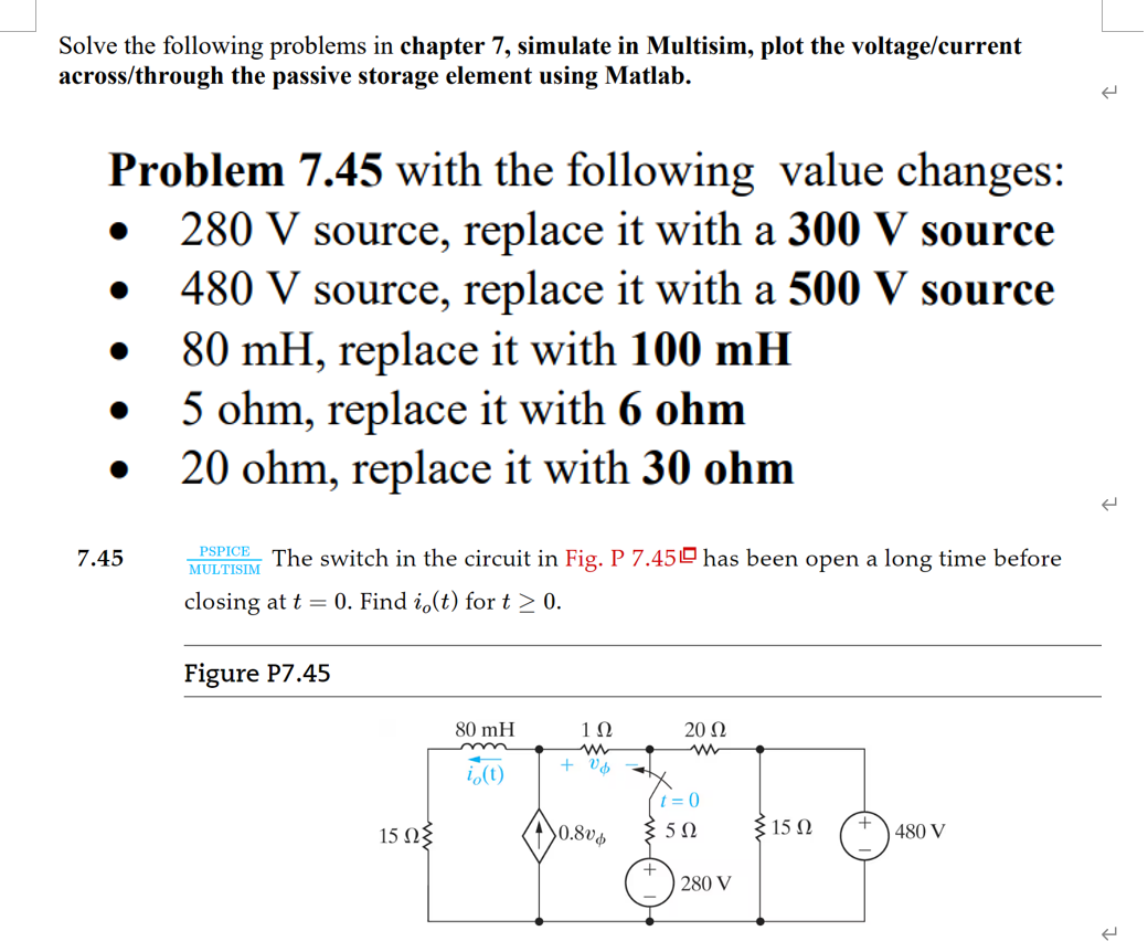 Solved Solve the following problems in chapter 7, ﻿simulate | Chegg.com