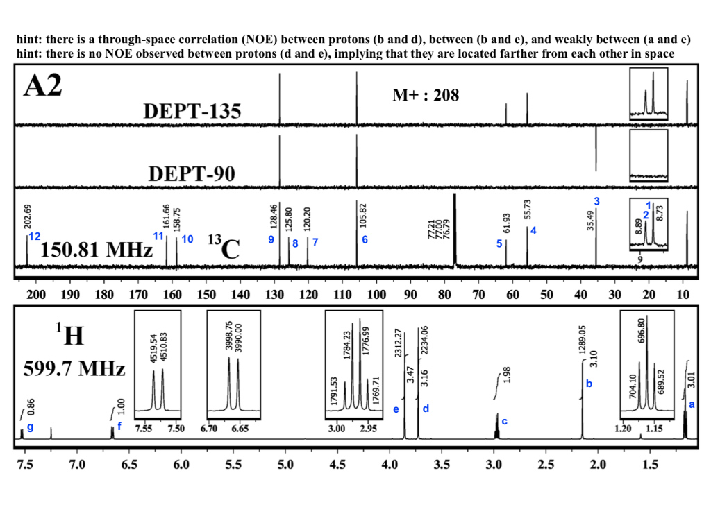 Solved We were given: DEPT-135, DEPT-90, Carbon NMR, and | Chegg.com