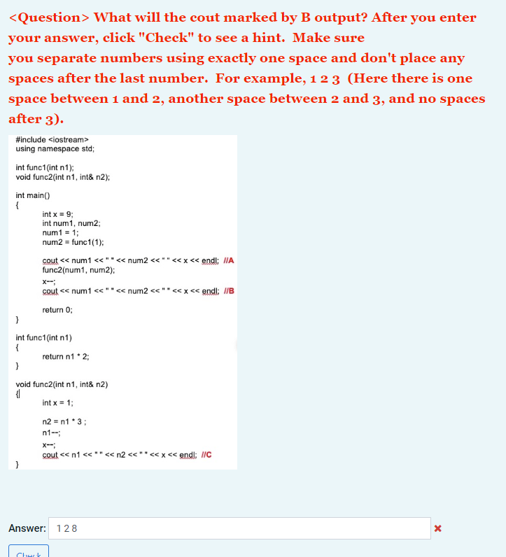 Solved What will the cout marked by B output? | Chegg.com