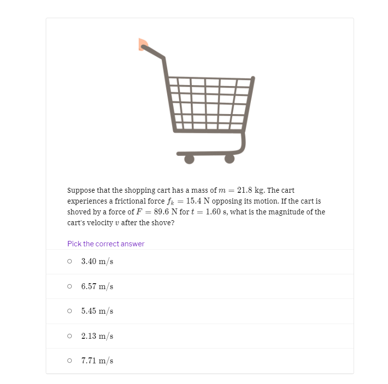 Solved Suppose a man is grocery shopping. He grabs a | Chegg.com