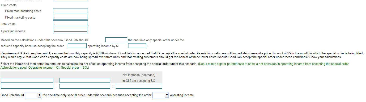 Solved The Good Job Company manufactures windows. Its | Chegg.com