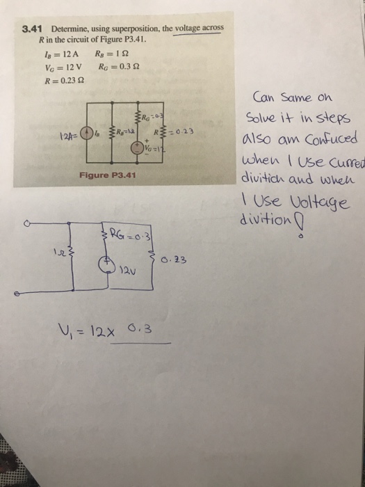 Solved Determine, using superposition, the voltage across R | Chegg.com