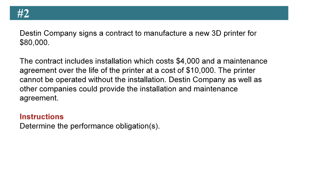 Solved Destin Company signs a contract to manufacture a new | Chegg.com