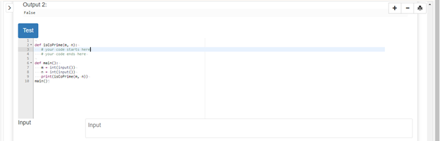 Solved Implement the function isCoprime(s, n) to determine | Chegg.com