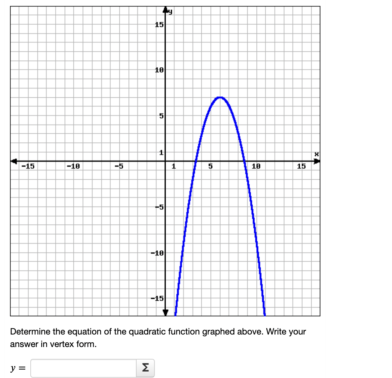 Solved Determine the equation of the quadratic function | Chegg.com
