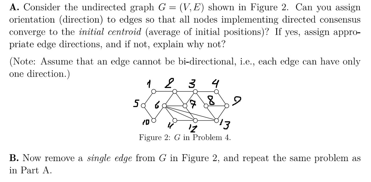 Solved A. Consider the undirected graph G=(V,E) shown in | Chegg.com