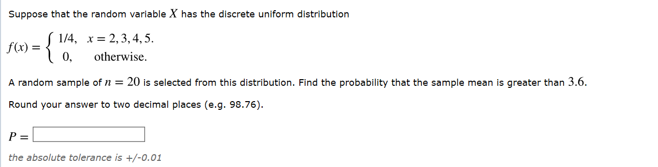 Solved Suppose that the random variable X has the discrete | Chegg.com