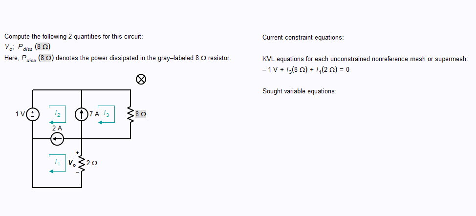 Solved Current constraint equations: Compute the following 2 | Chegg.com