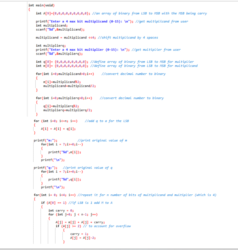 Solved int main(void) \{ int A[9]={e,θ,θ,θ,θ,θ,θ,θ,θ};//an | Chegg.com