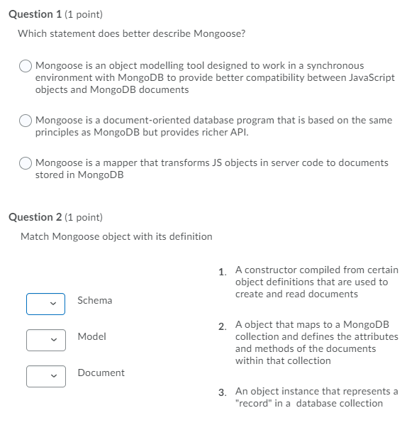 Solved Question 1 (1 point) Which statement does better | Chegg.com