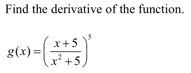 Solved Find the derivative of the function. | Chegg.com