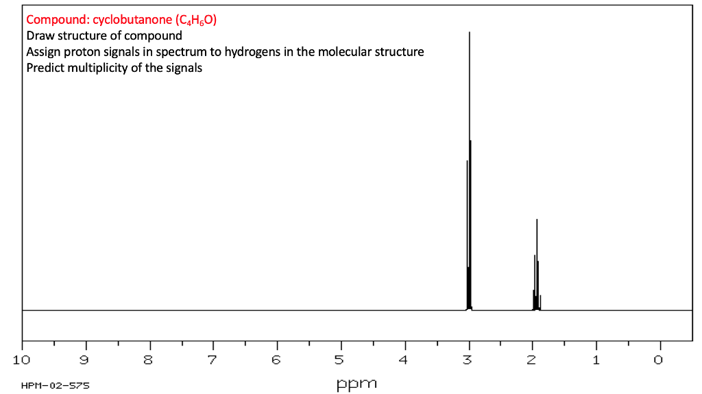 Solved Compound: cyclobutanone (C4H,o) Draw structure of | Chegg.com