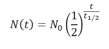 Solved N(t)=N0(21)t1/2t | Chegg.com