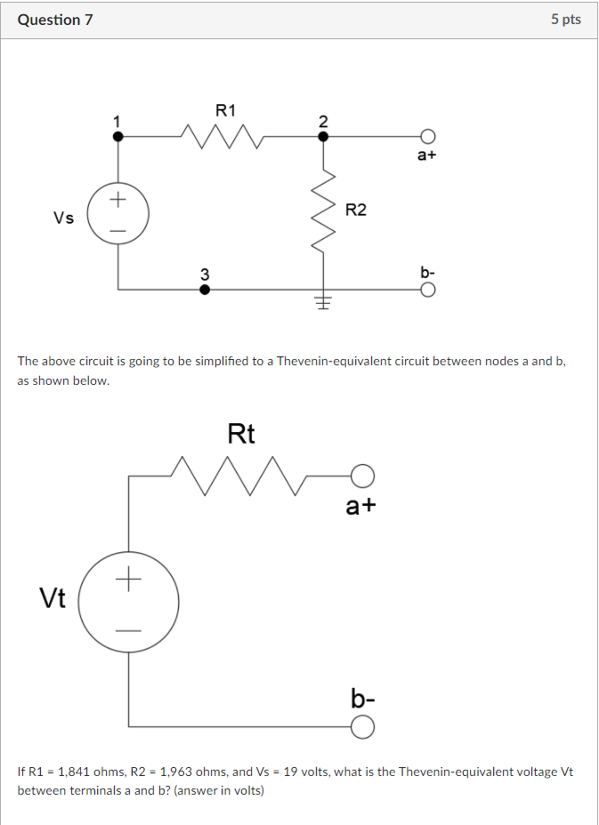 Solved If R1 = 1,841 ohms, R2 = 1,963 ohms, and Vs = 19 | Chegg.com