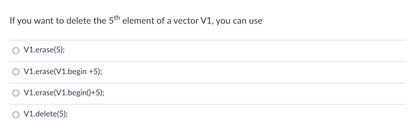 Solved Choose the respective delete operator usage for the | Chegg.com