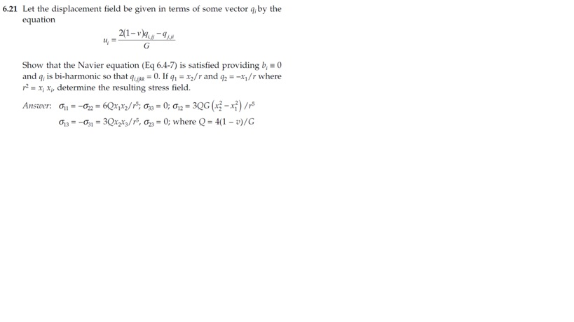 6.21 Let the displacement field be given in terms of | Chegg.com