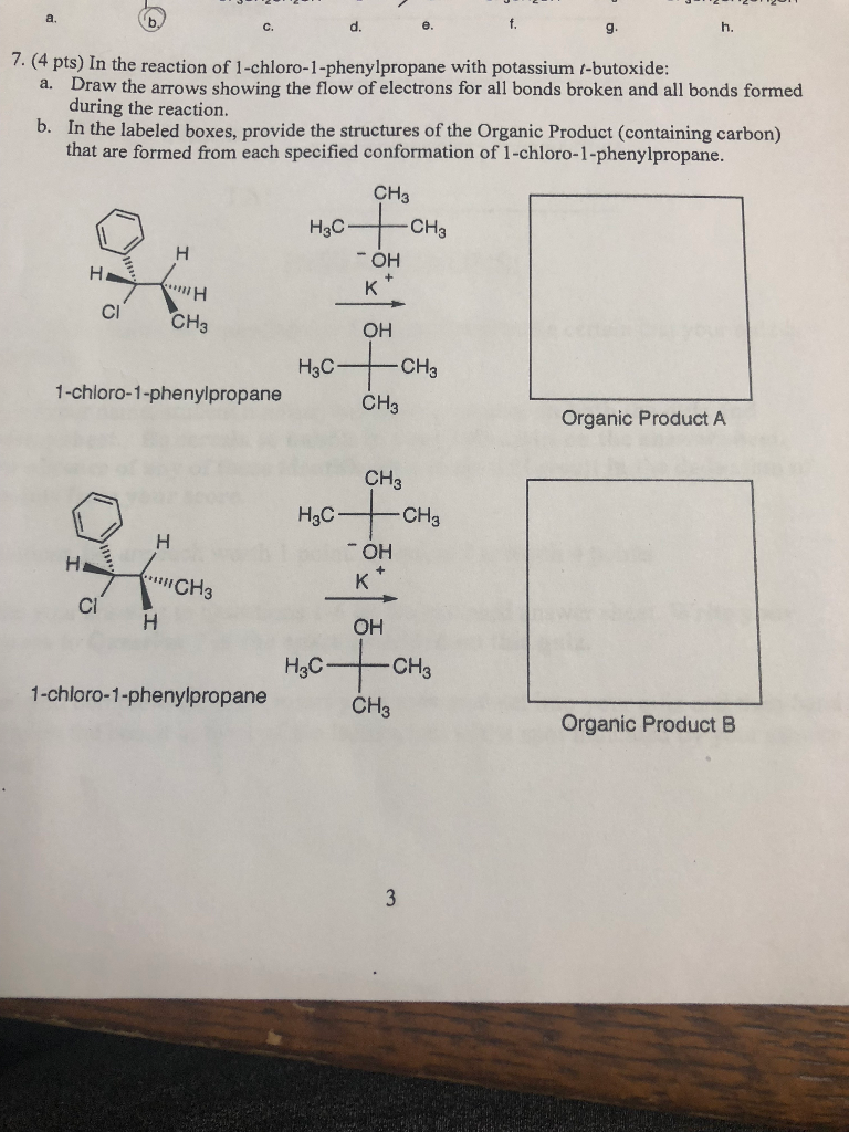 Solved In the reaction of 1-chloro-1-phenylpropane with | Chegg.com