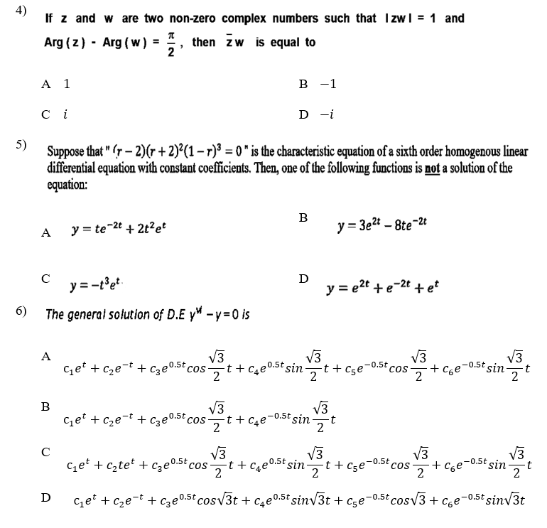 Solved 4) If z and w are two non-zero complex numbers such | Chegg.com