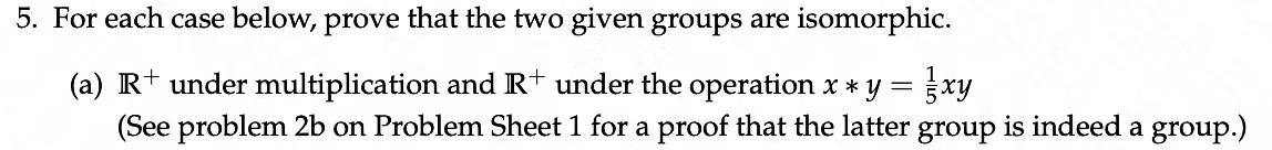 Solved 5. For each case below, prove that the two given | Chegg.com