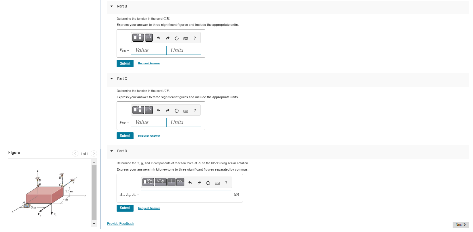 Solved The block is supported by the short link BD, the | Chegg.com